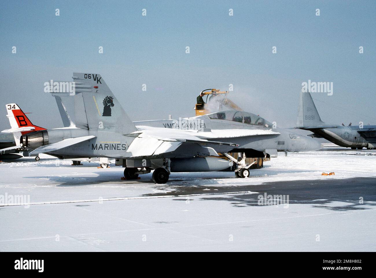 A Marine Fighter-Attack Squadron 121 (VMFA(AW)-121) F/A-18D Hornet ...