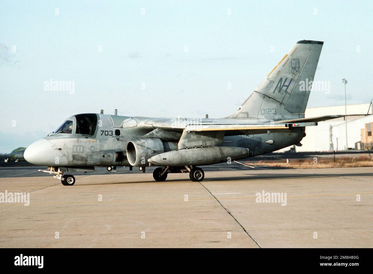 A left front view of an Air anti-submarine Squadron 29 (VS-29) S-3A ...