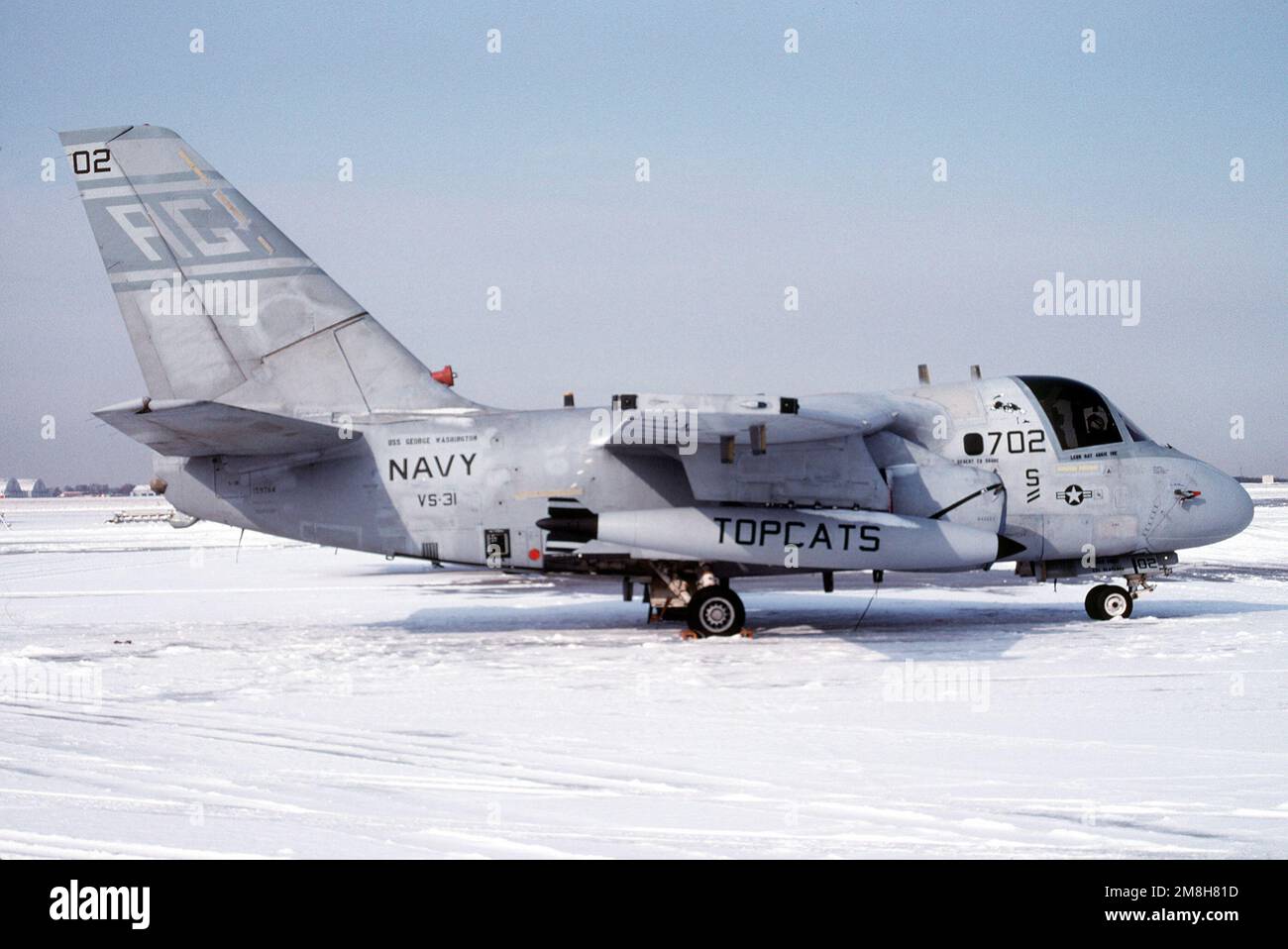A right side view of an Air anti-submarine Squadron 31 (VS-31) S-3B ...