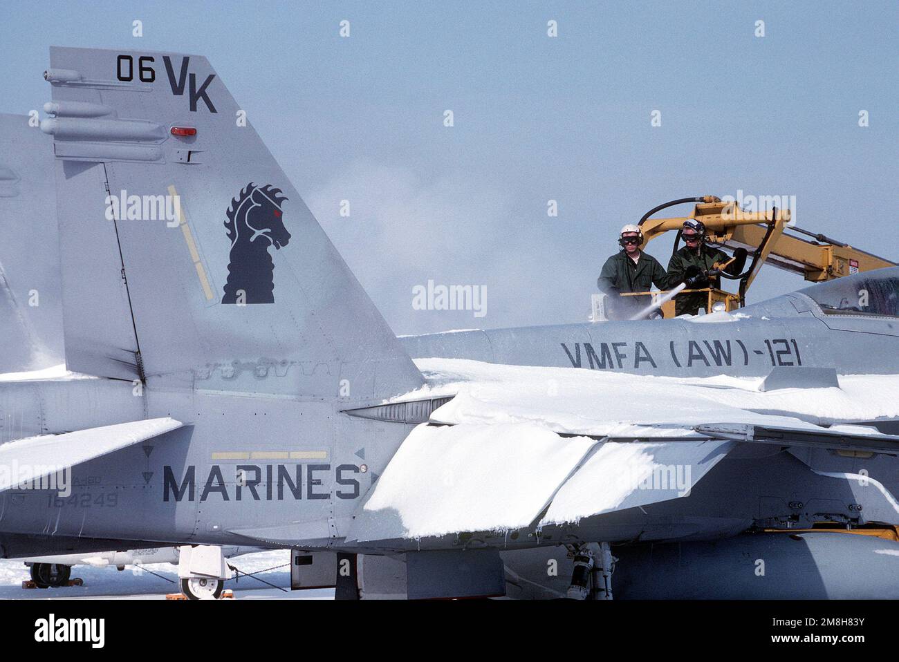A Marine Fighter-Attack Squadron 121 (VMFA(AW)-121) F/A-18D Hornet ...