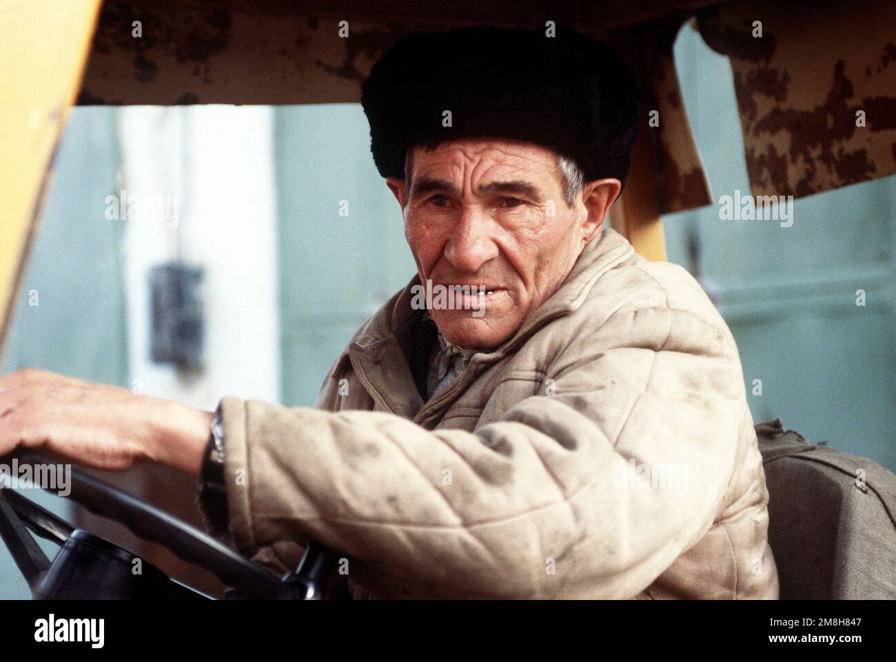 A forklift operator unloads crates of hospital supplies during ...
