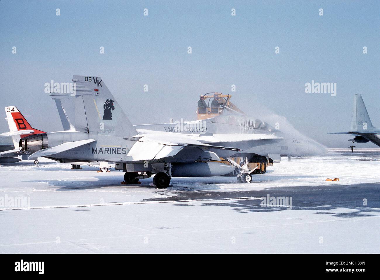 A Marine Fighter-Attack Squadron 121 (VMFA(AW)-121) F/A-18D Hornet ...