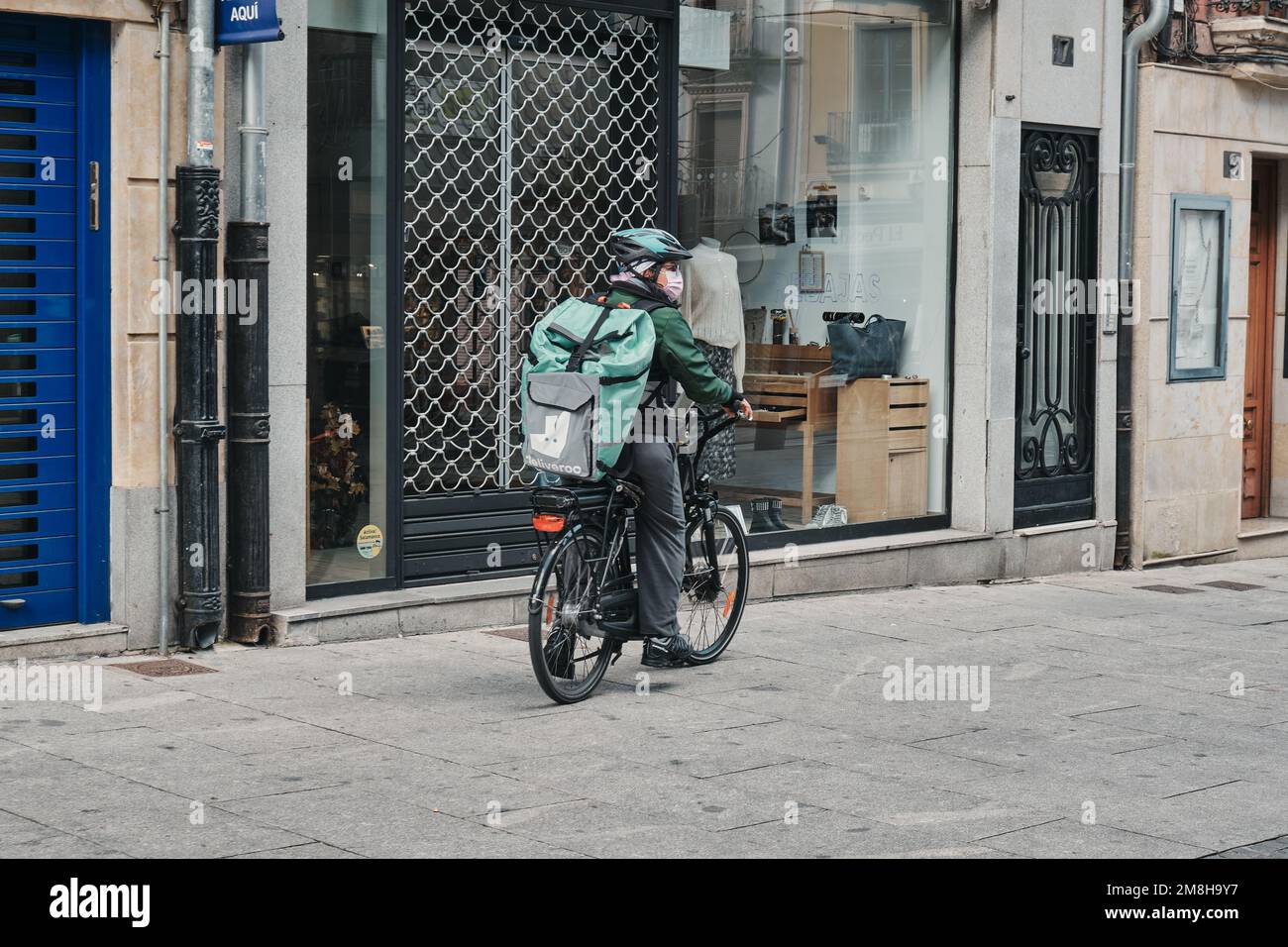Uber eats motorcycle rider hi-res stock photography and images - Alamy