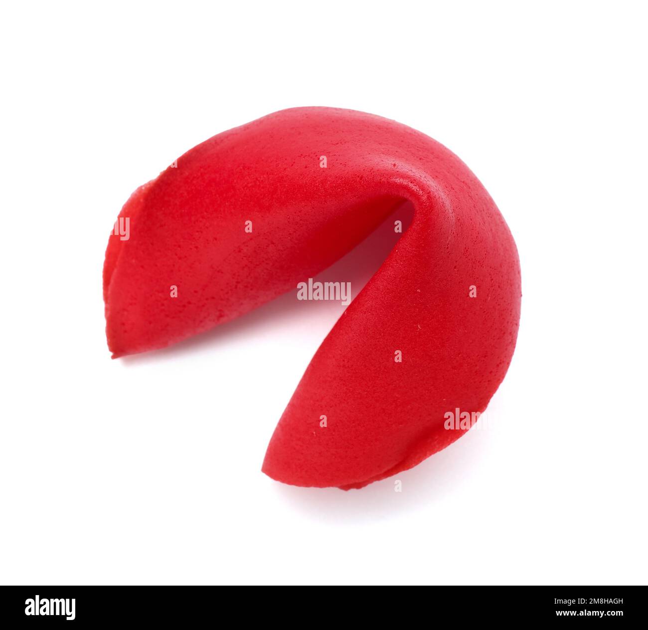 Red fortune cookie on white background. Valentine's Day celebration ...