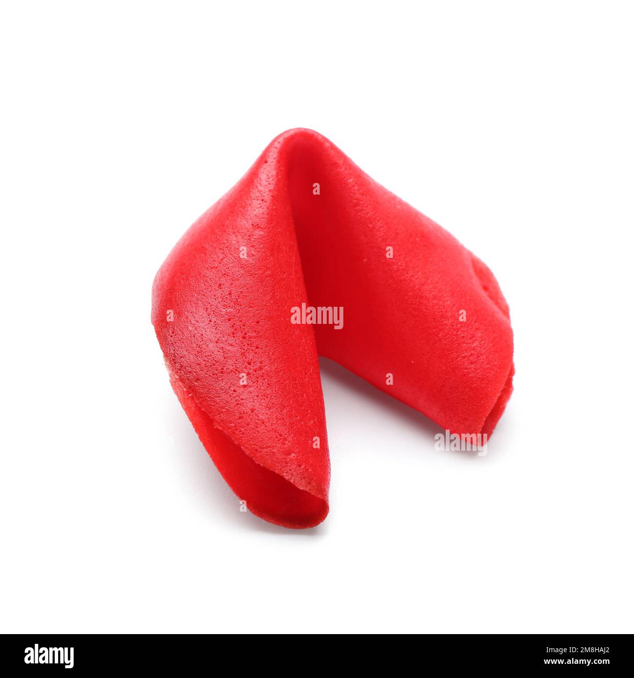 Red fortune cookie on white background. Valentine's Day celebration ...