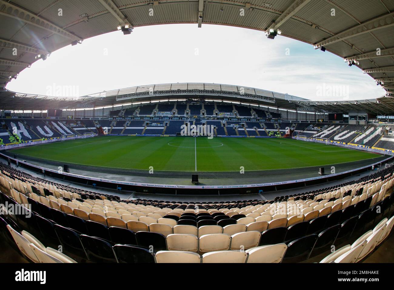 General interior view of KCOM Stadium, home stadium of Hull City before ...