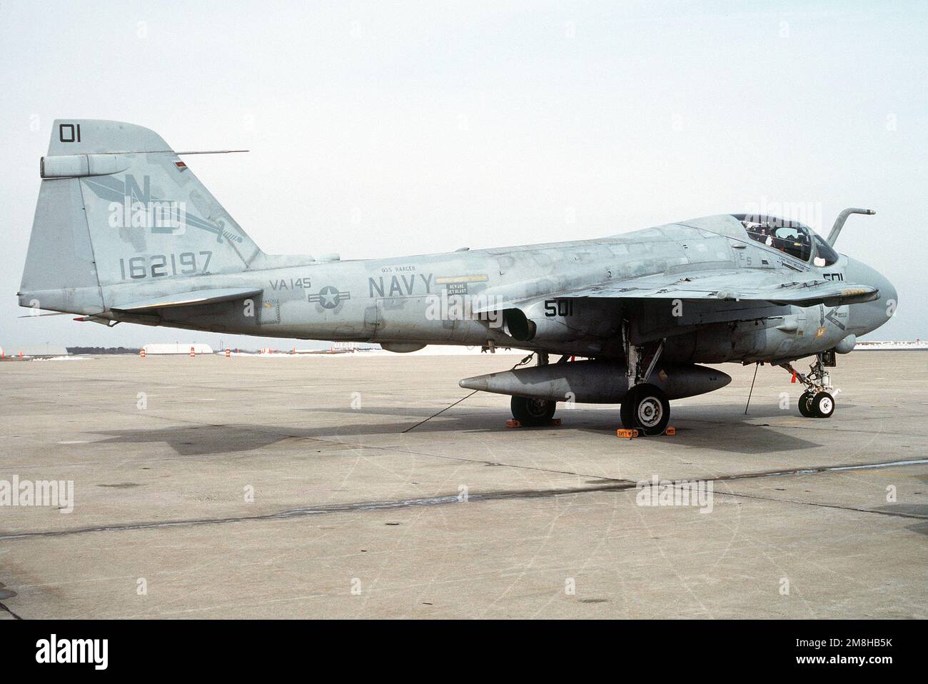 A right side view of an Attack Squadron 145 (VA-145) A-6E Intruder ...