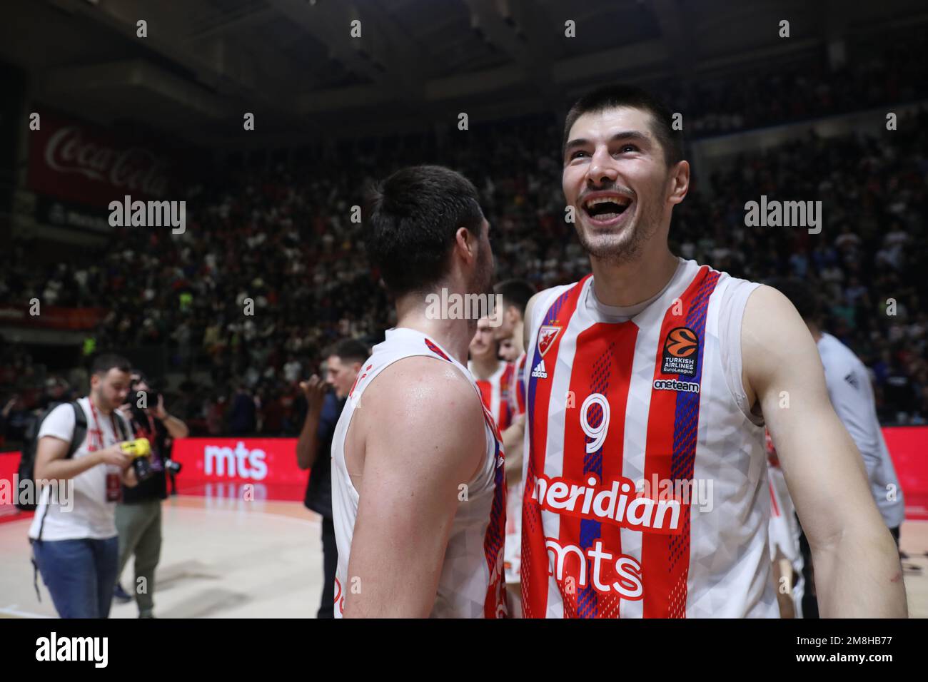 Belgrade, Serbia, 12 January 2023. Luka Mitrovic of Crvena Zvezda mts ...