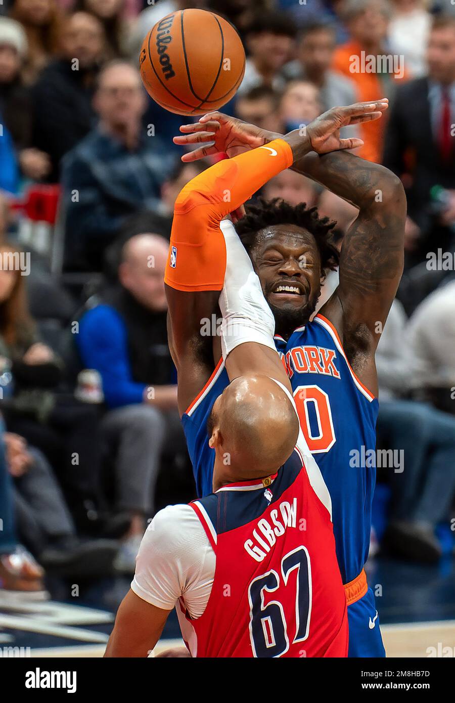 WASHINGTON, DC - JANUARY 13: during a NBA game between the Washington ...