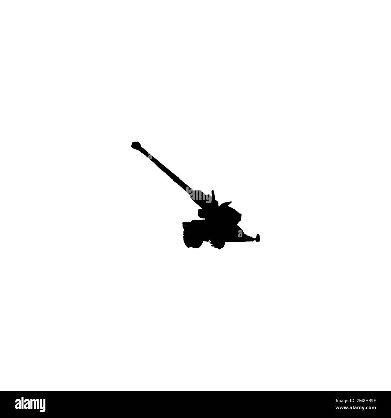 Howitzer icon. Simple style no war poster background symbol. Howitzer ...