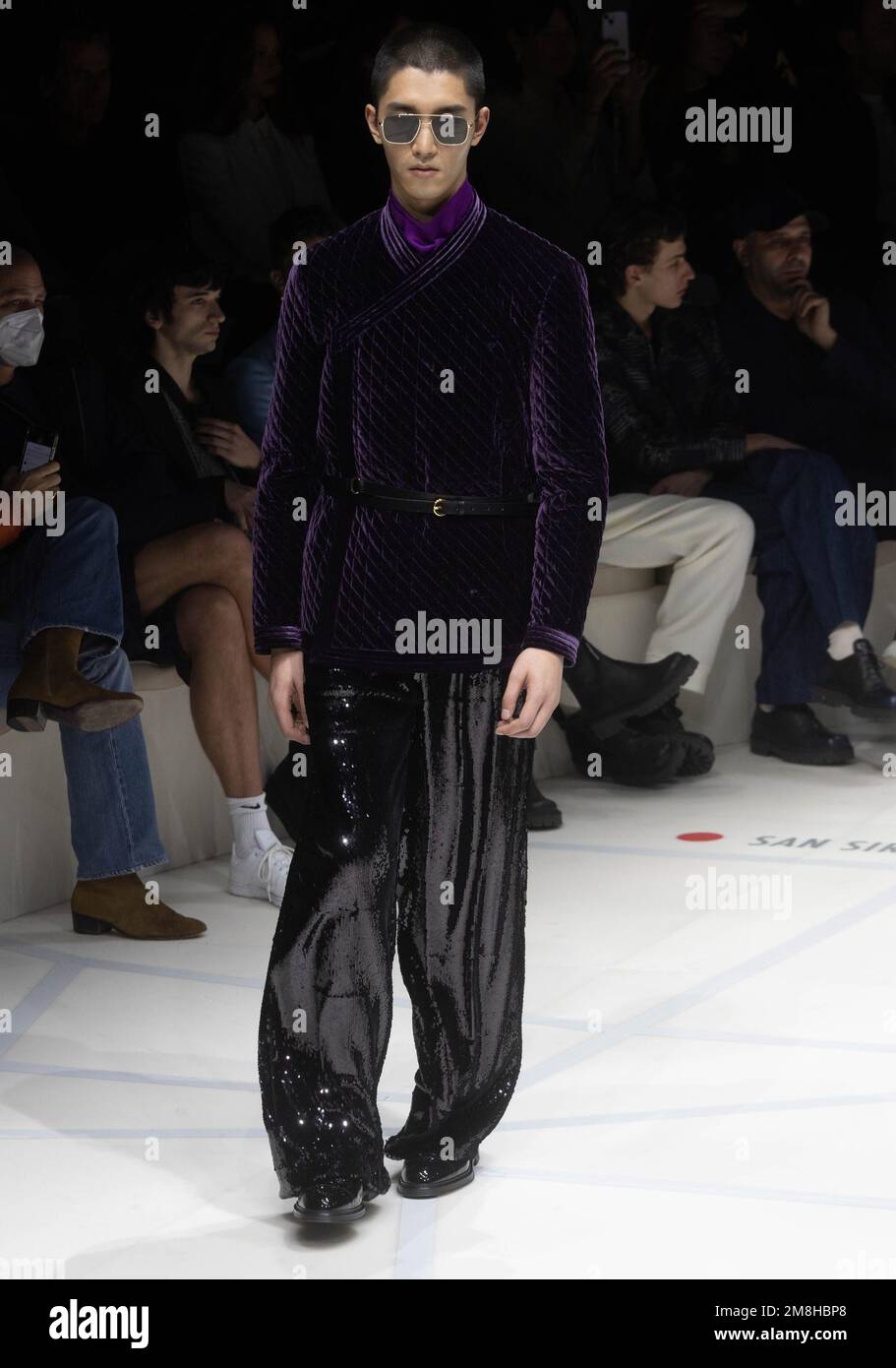 Milan, Italy. 14th Jan, 2023. January 14, 2023, MILAN, ITALY: Model ...