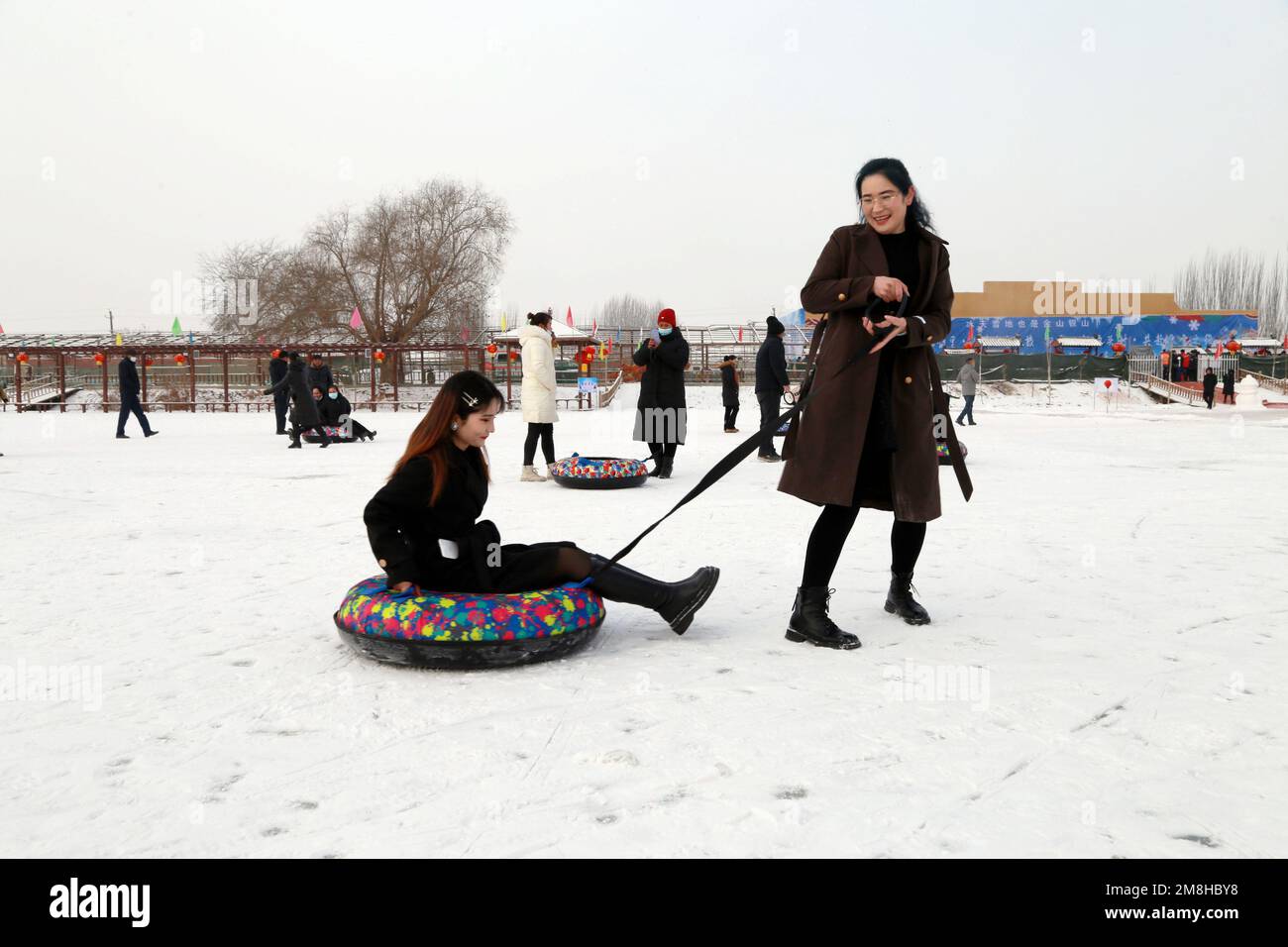 China. 14th Jan, 2023. AKSU, CHINA - JANUARY 14, 2023 - Tourists ...