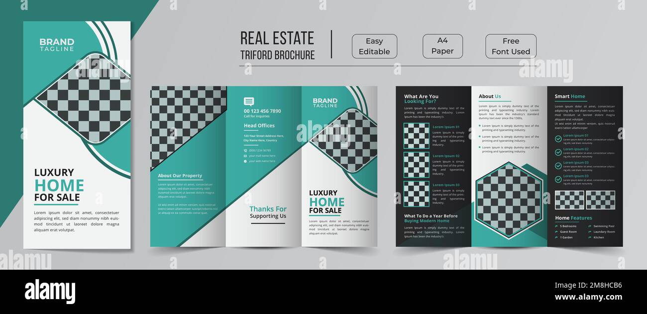 Tri fold brochure template vector vectors hi-res stock photography and ...