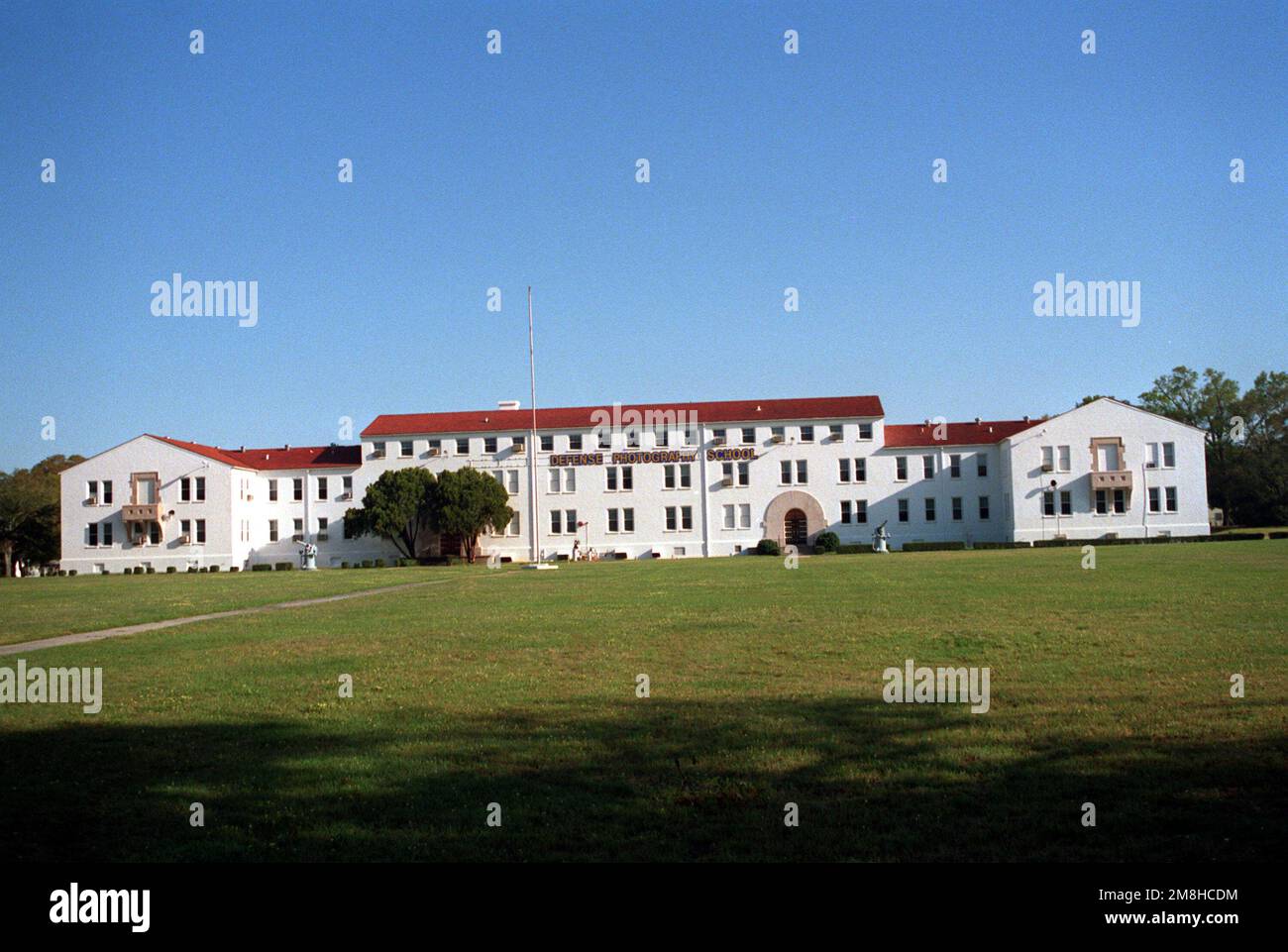 A view of the Defense Photography School building. Base: Naval Air ...