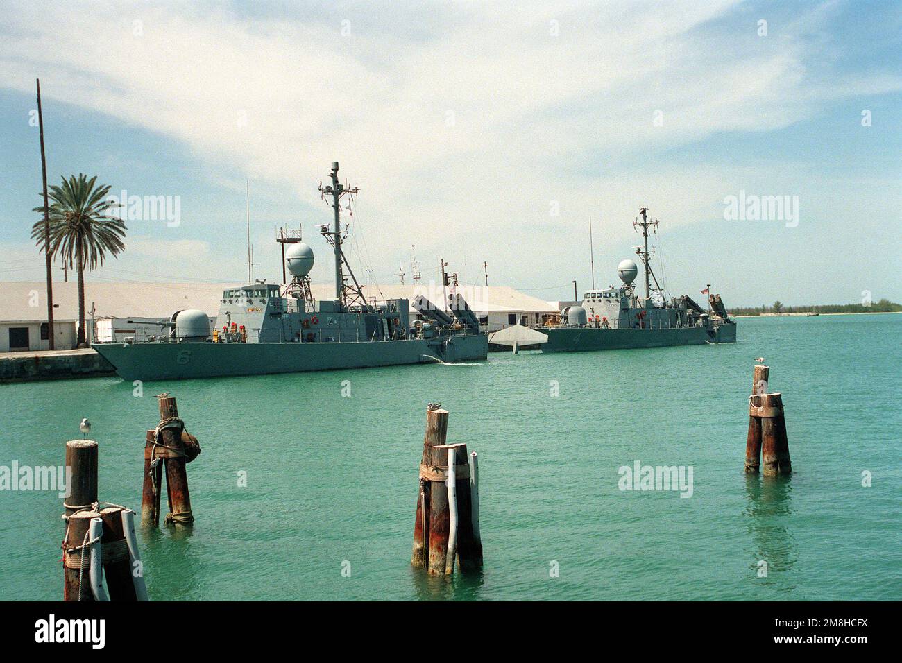 A port bow view of the patrol combatant missile hydrofoils USS GEMINI ...