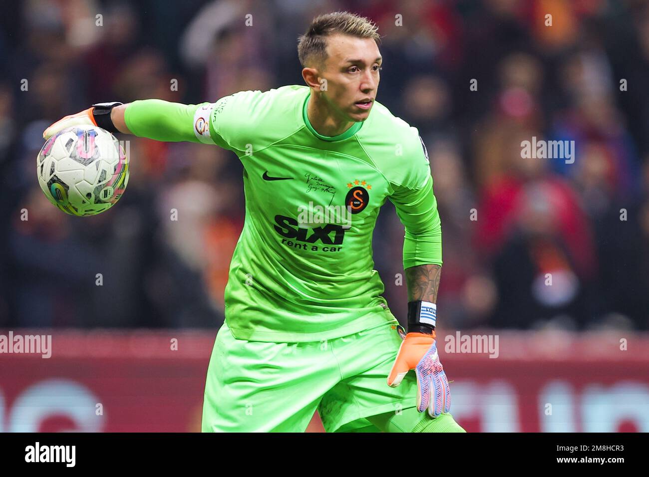 ISTANBUL, TURKEY - JANUARY 13: Fernando Muslera of Galatasaray during ...