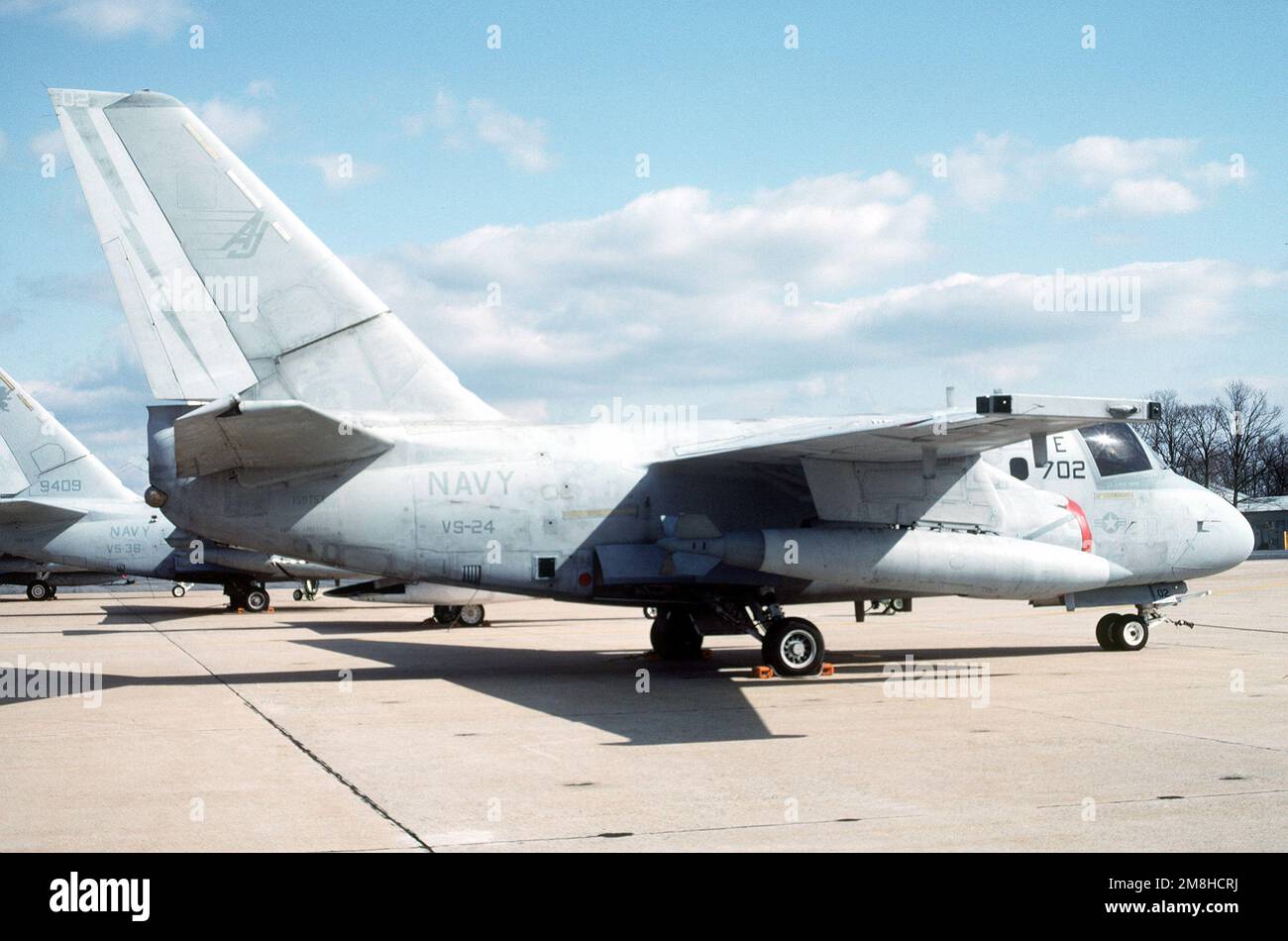 A right side view of an Air Anti-submarine Squadron 24 (VS-24) S-3B ...