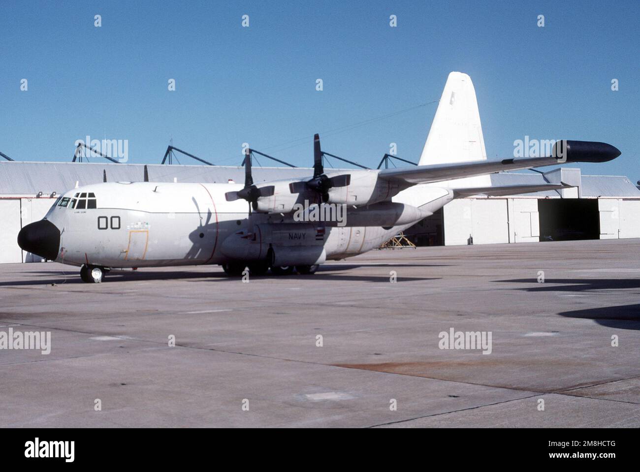 A left side view of an Antarctic Development Squadron 6 (VXE-6) TC-130Q ...