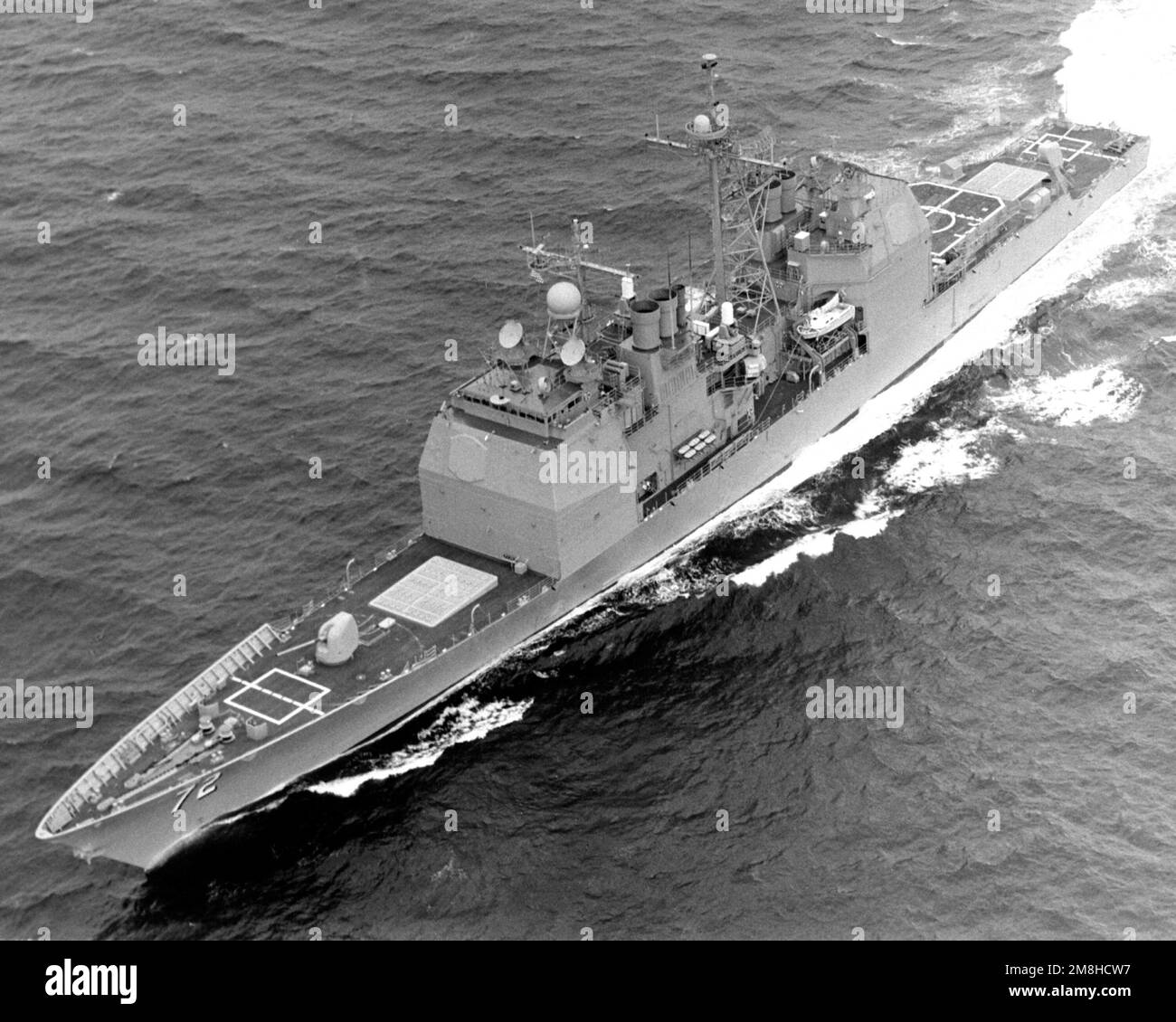 A port bow view of the guided missile cruiser VELLA GULF (CG-72 ...