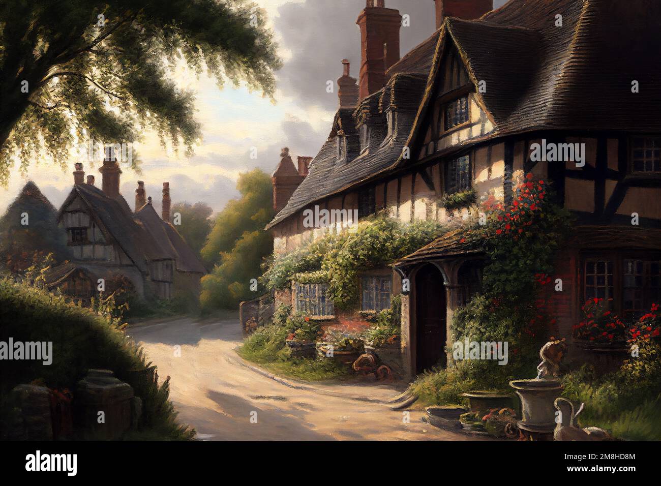 Thatched tudor elizabethan cottage hi-res stock photography and images ...