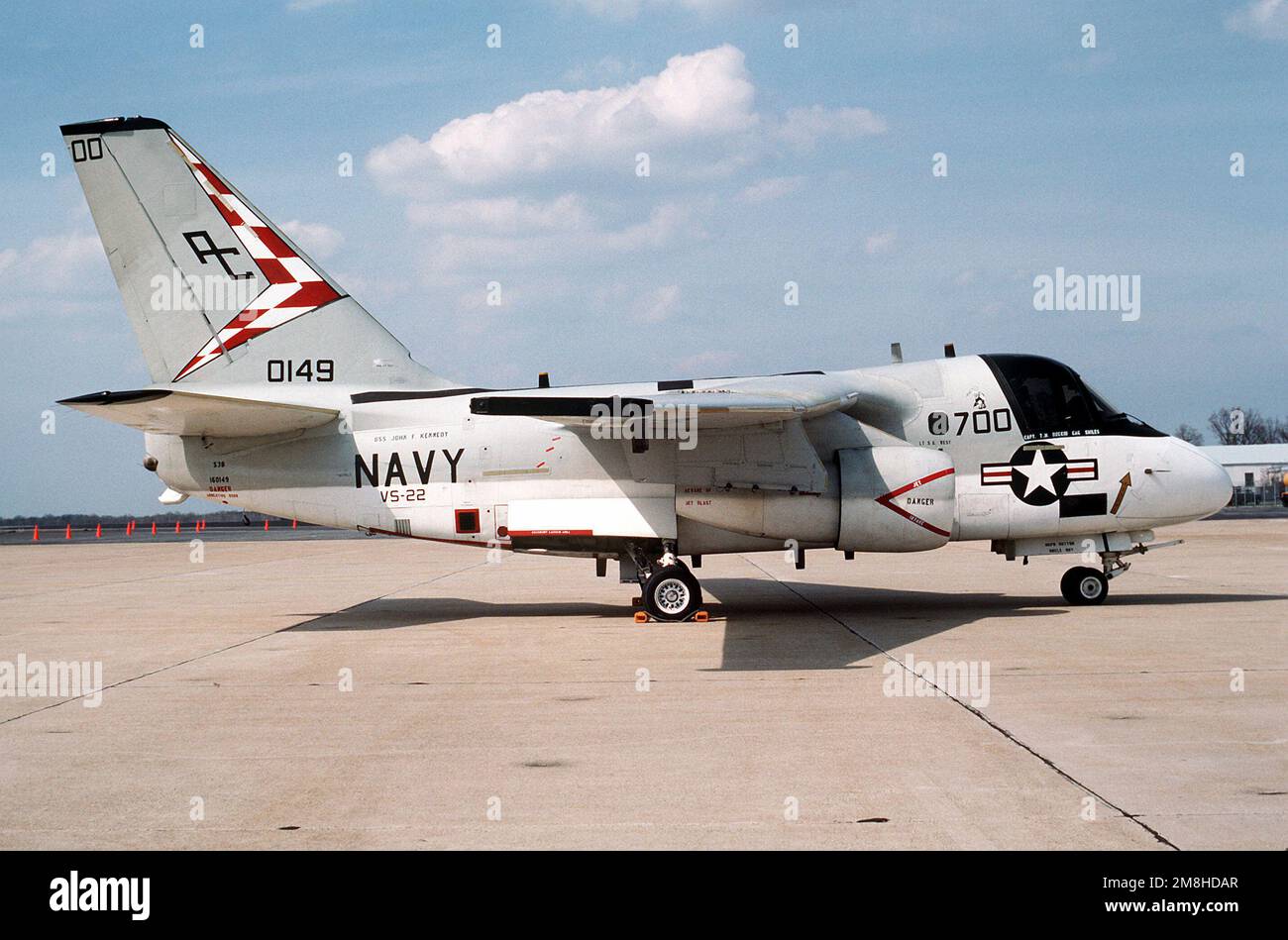 A right side view of the S-3B Viking aircraft of the commander of ...