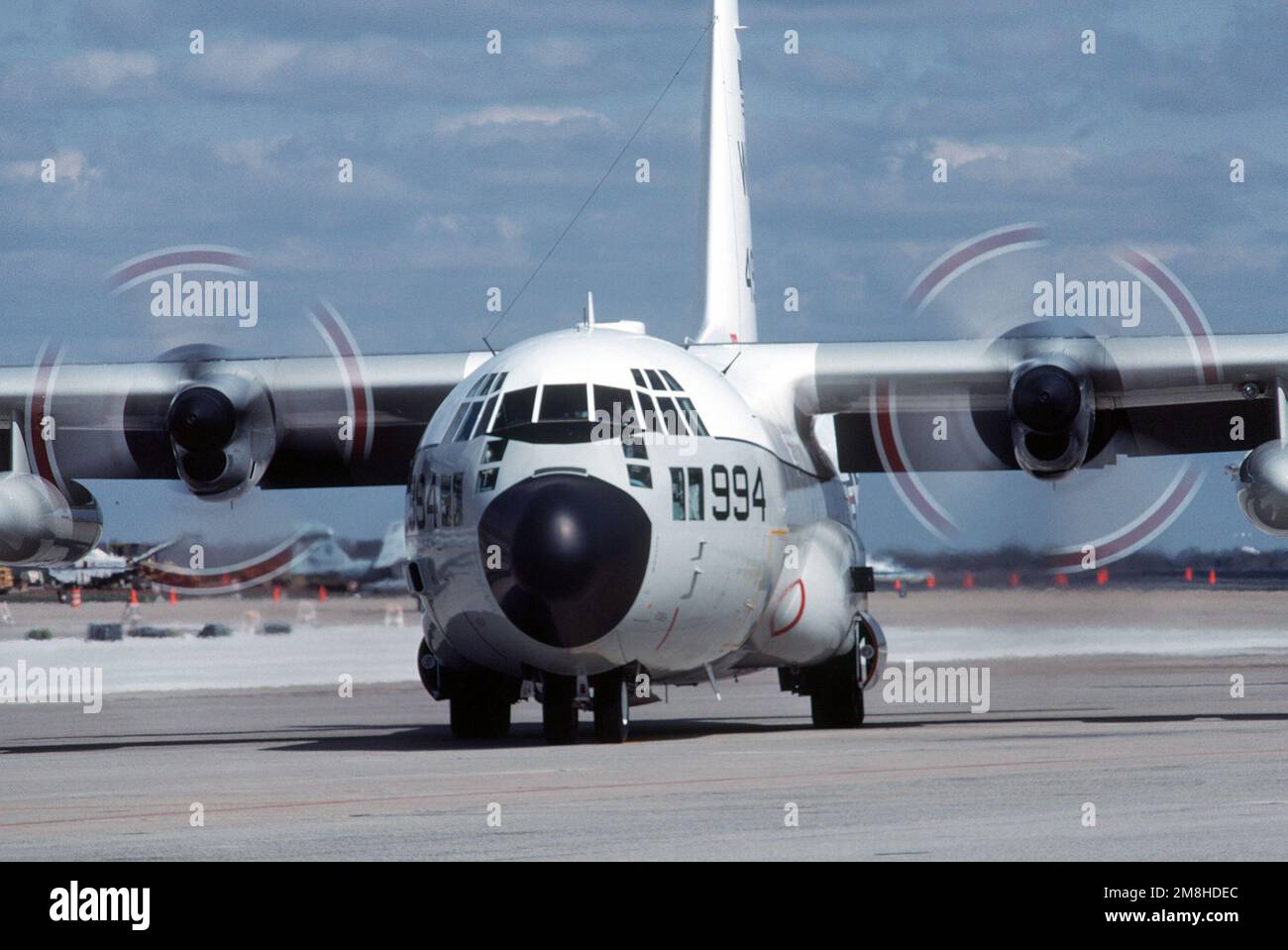 A Fleet Logistic Support Squadron 48 (VR-48) EC-130T Hercules aircraft ...