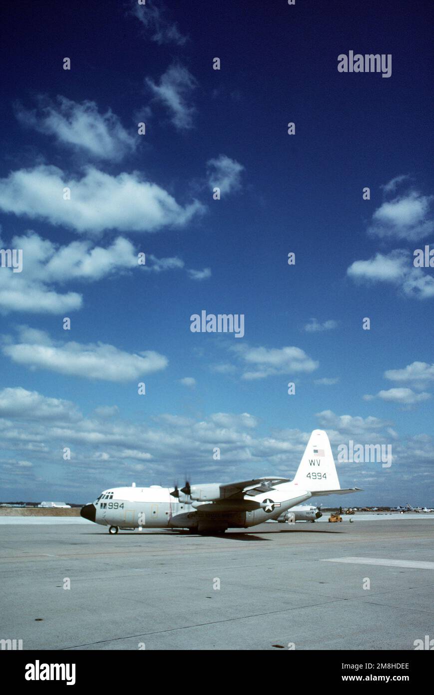 A Fleet Logistic Support Squadron 48 (VR-48) EC-130T Hercules aircraft ...