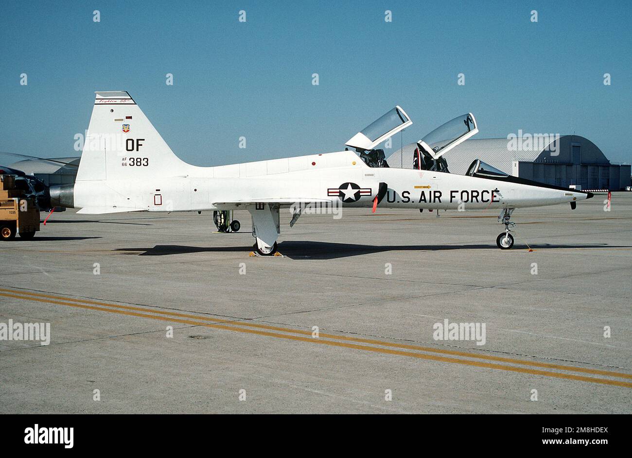A right side view of a 55th Reconnaissance Wing (55th RW) T-38A Talon ...