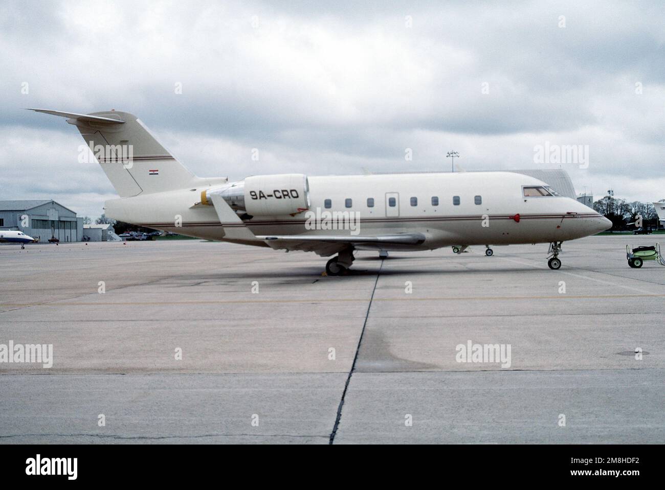 A right side view of a CL-601 Challenger aircraft of the Croatian ...