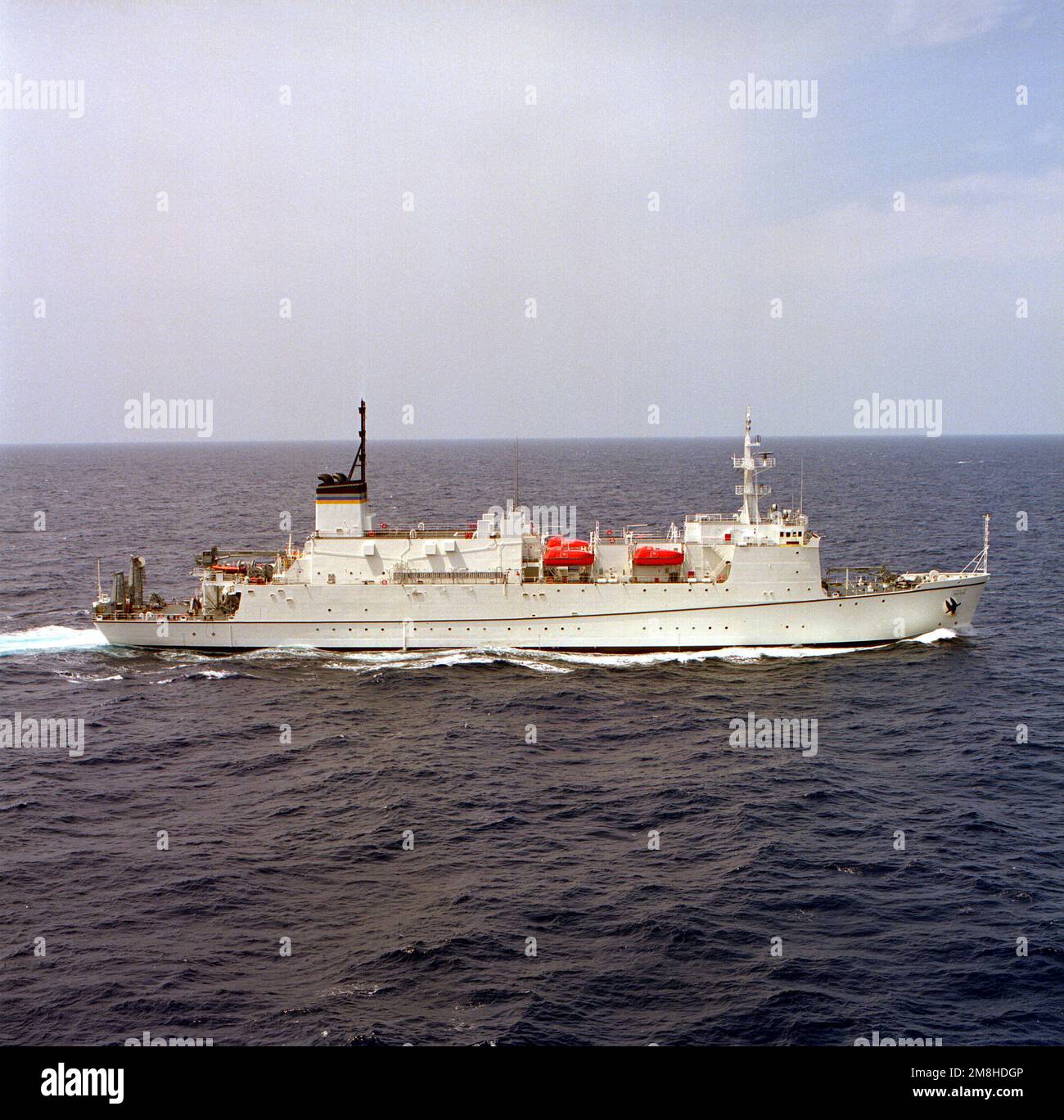 A starboard beam view of the surveying ship USNS WATERS (T-AGS-45 ...
