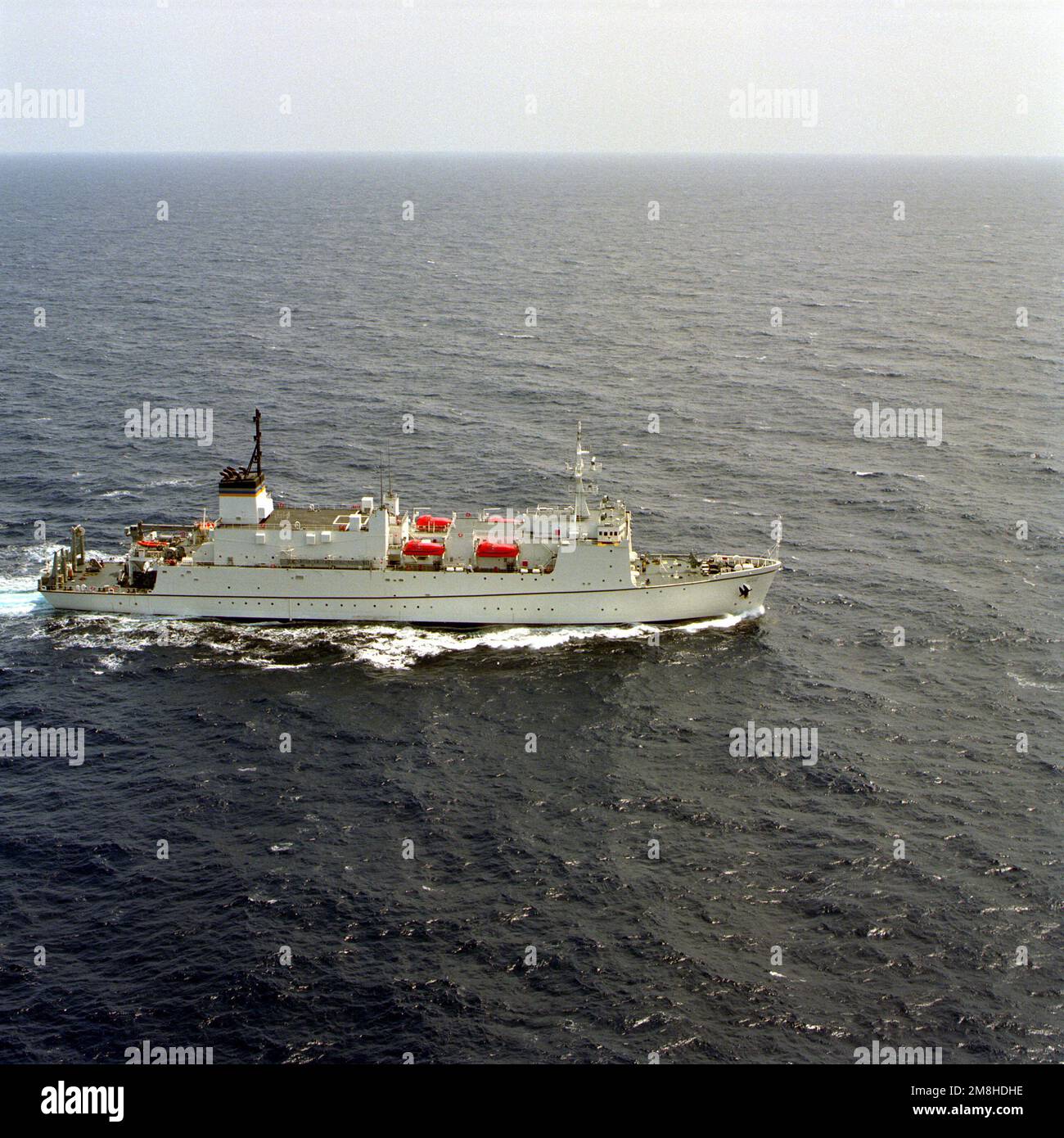 A starboard beam view of the surveying ship USNS WATERS (T-AGS-45 ...