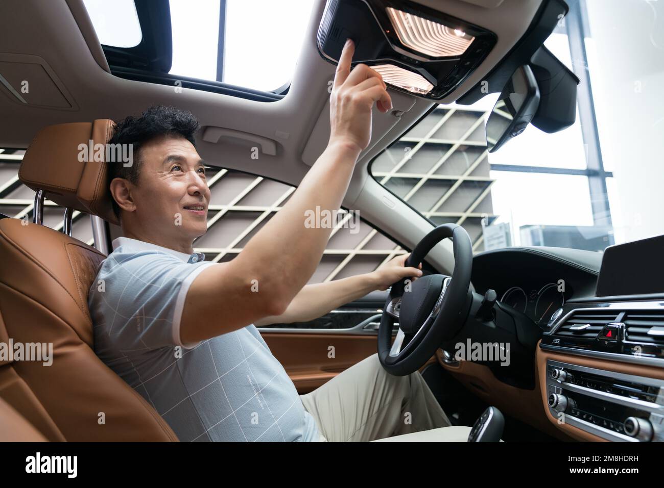 Business man drive a car Stock Photo - Alamy