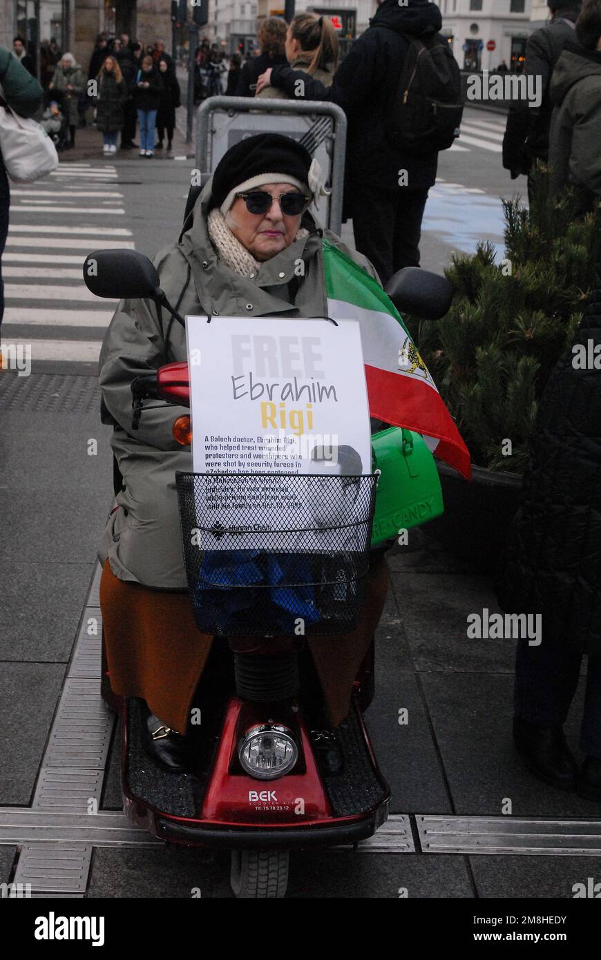 Copenhagen/Denmark/14 January 2023/Iranian living in Denmark staged ...