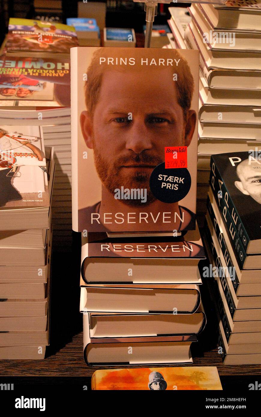 Copenhagen/Denmark/14 January 2023/ Prince Harry book on sale ind anish ...