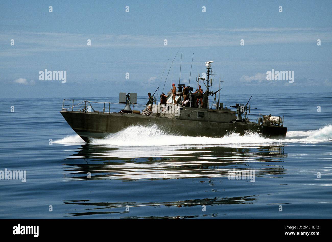 A port bow view of a Special Boat Unit 24 (SBU-24) PB Mark III patrol ...