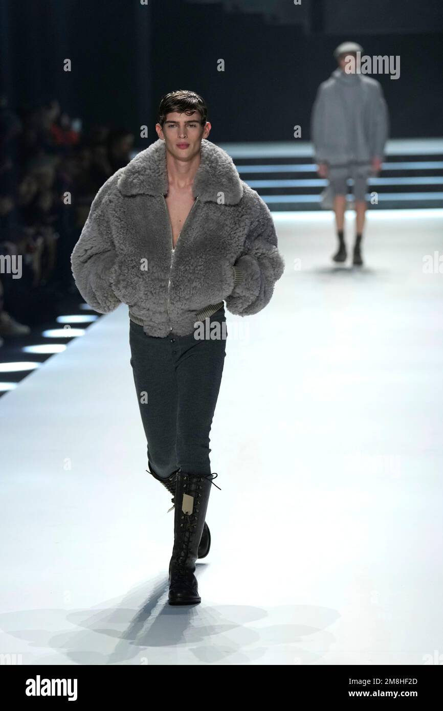Models wear creations as part of the Dolce & Gabbana, menswear Fall ...