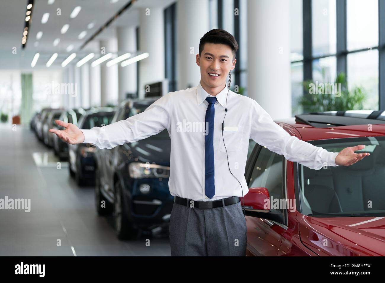 Business young men work in 4 s shop Stock Photo - Alamy