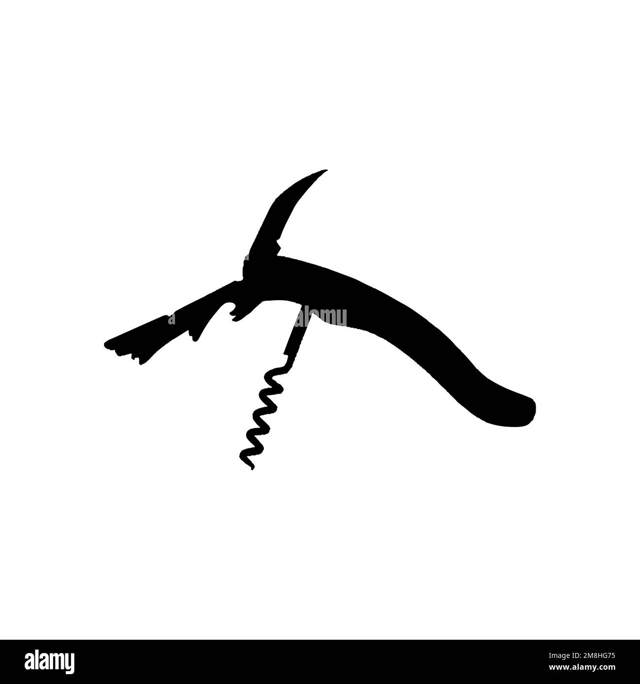 Corkscrew icon. Simple style wine company big sale poster background ...