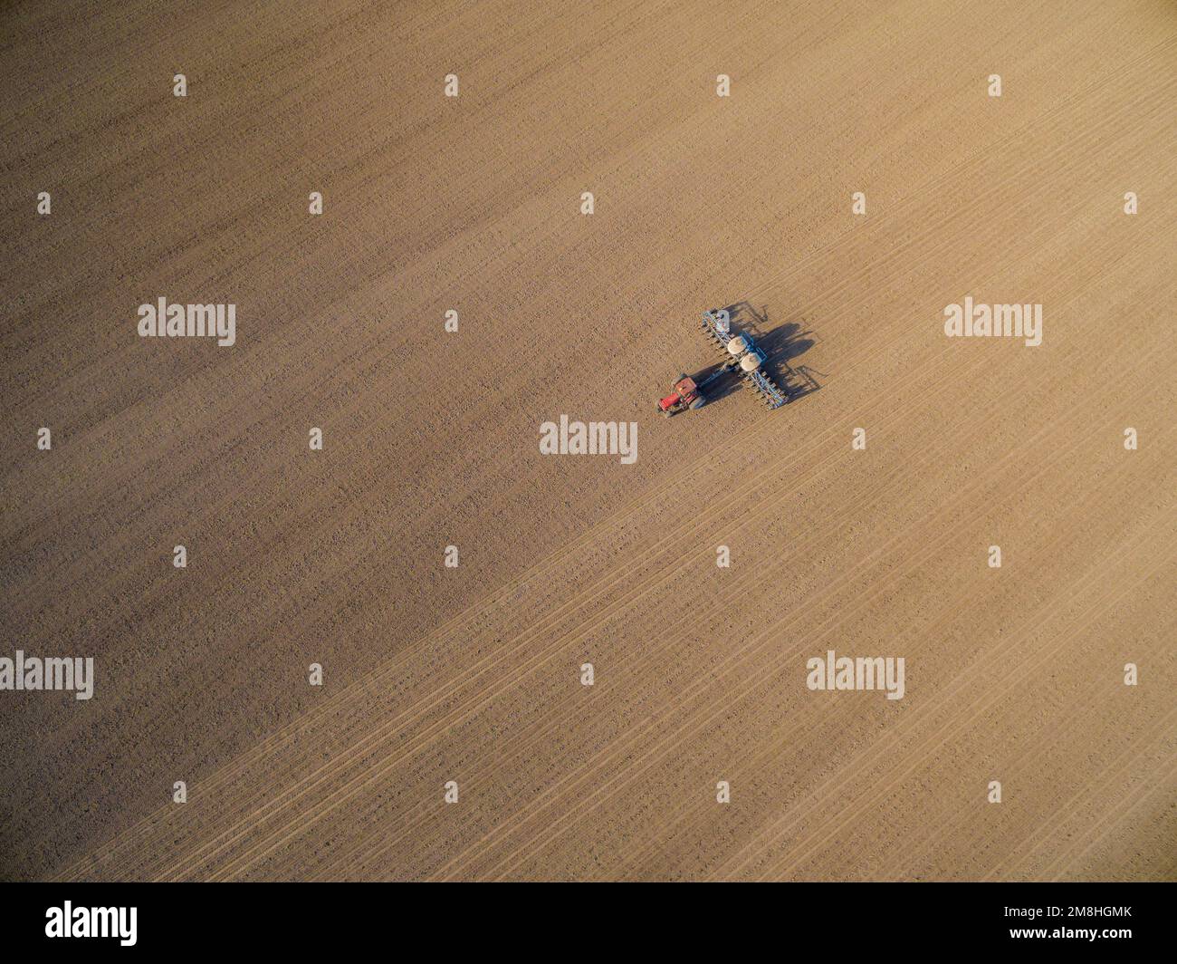 Farmer planting corn-aerial Marion Co. IL Stock Photo - Alamy