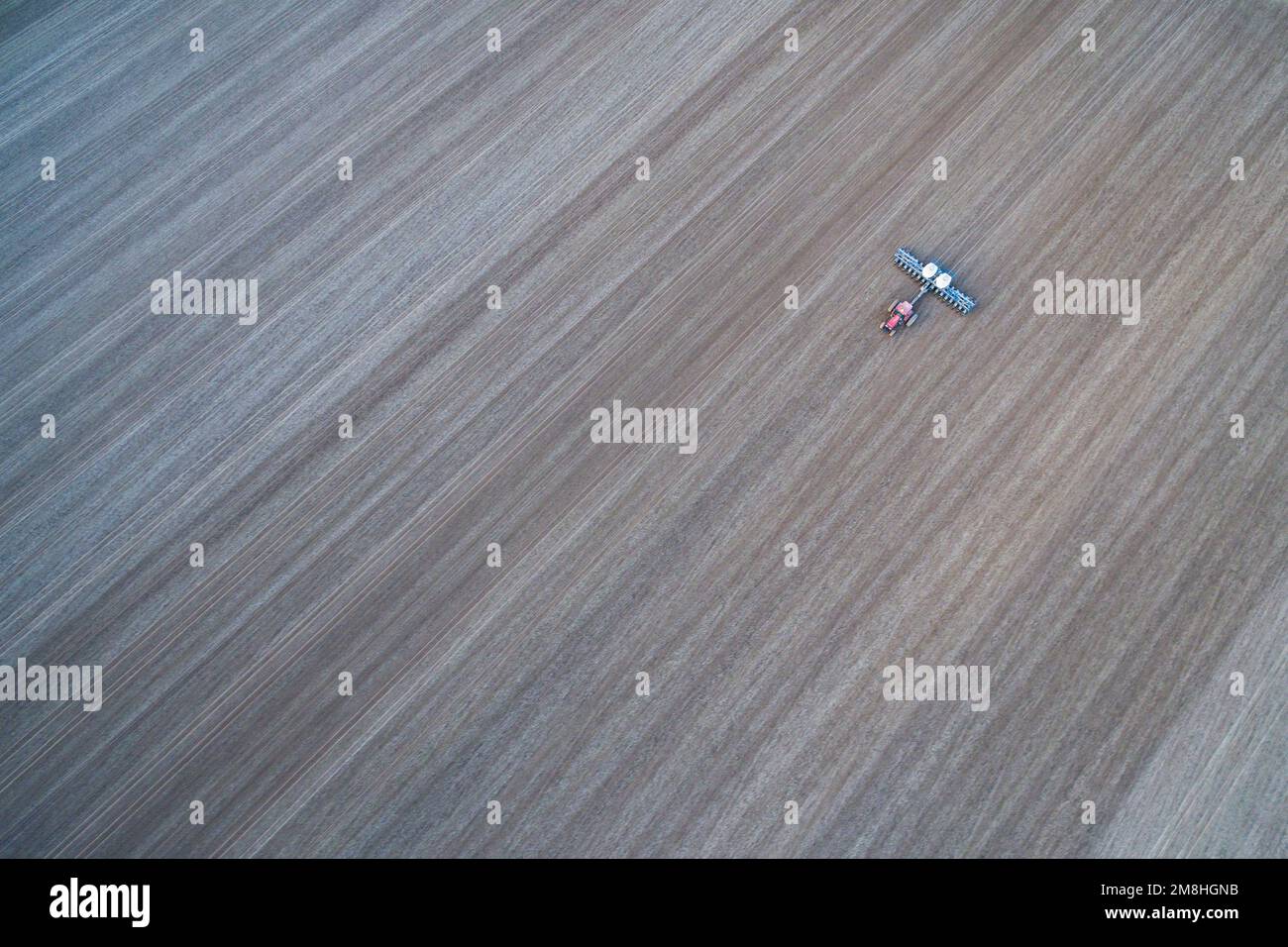 Farmer planting corn-aerial Marion Co. IL Stock Photo - Alamy