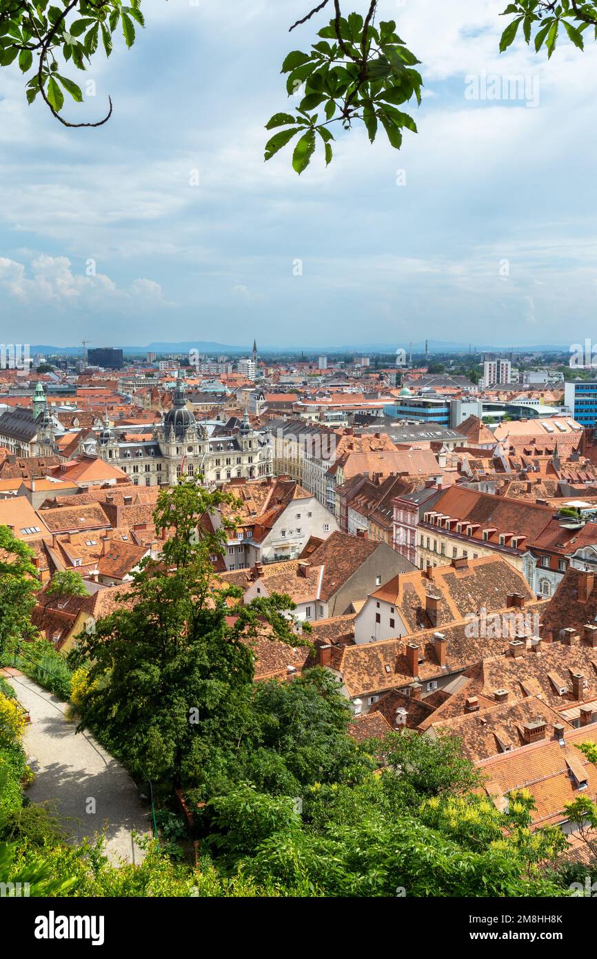 View of Graz across the rooftops Stock Photo - Alamy