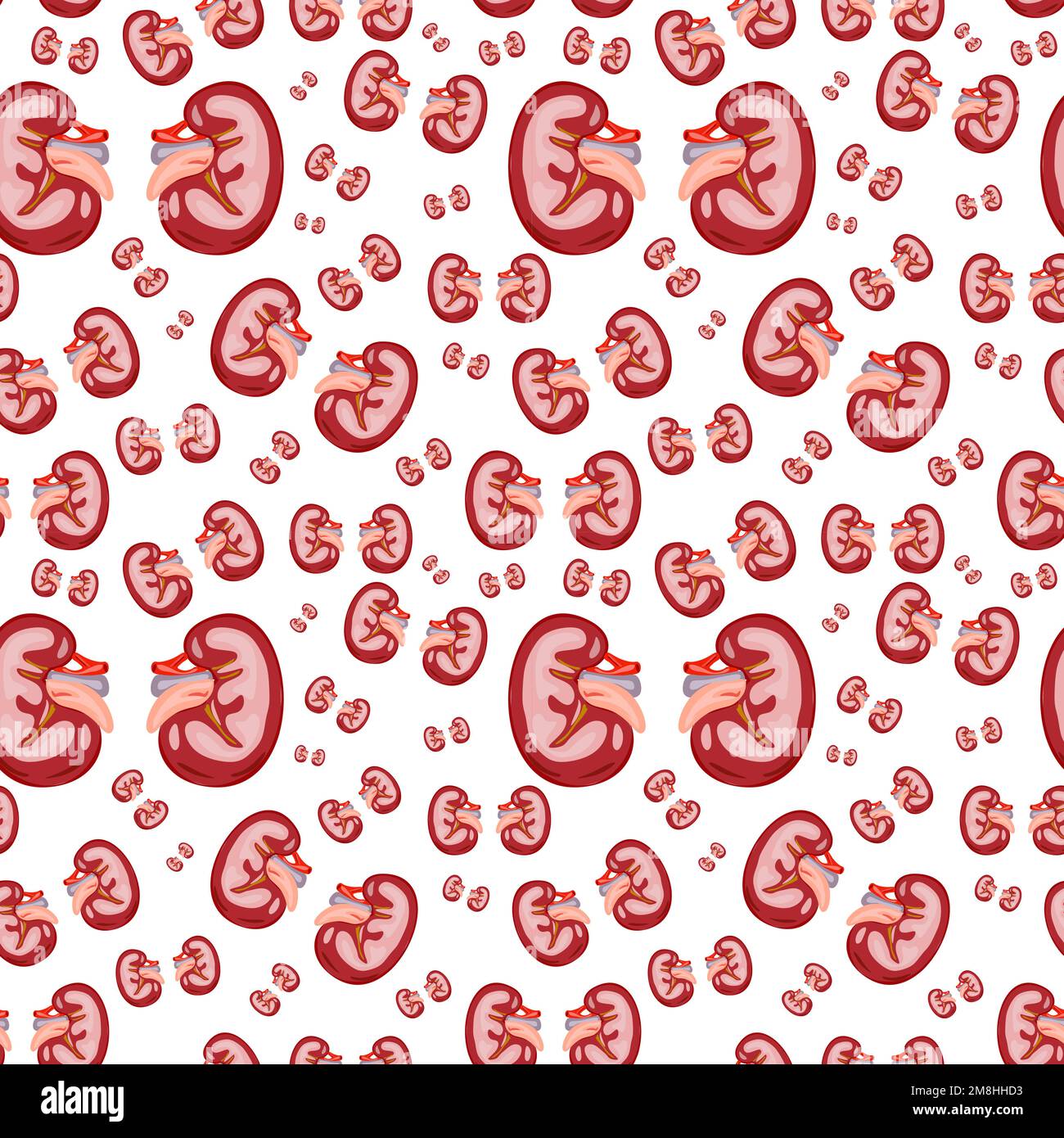 World Kidney Day Seamless Pattern. Kidney care and cancer awareness ...