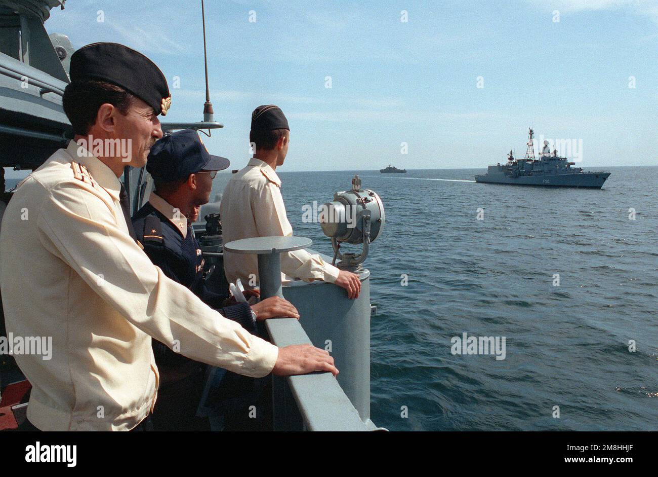 While standing at the rail of the Russian navy Krivak I frigate ...