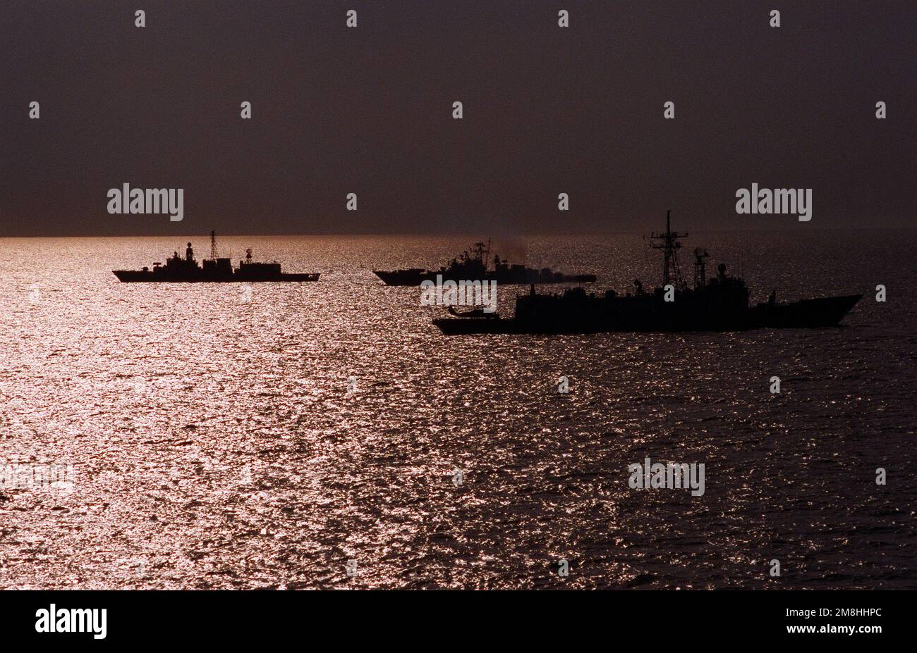 The guided missile frigate USS DOYLE (FFG-39) maneuvers with the ...