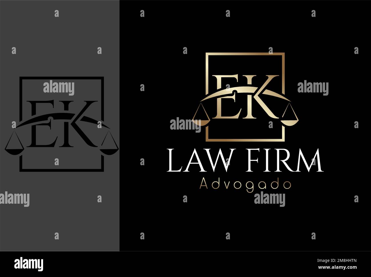 Logo, Advocacy logo based on the initial letter EK Stock Vector Image ...