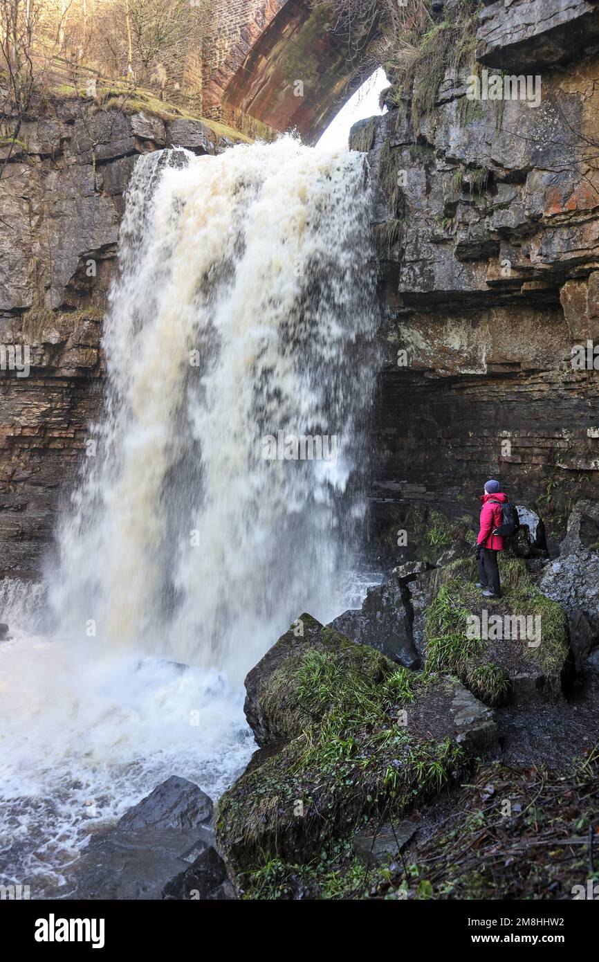 Ashgill Force, Garrigill, Cumbria, UK. 14th January 2023. UK Weather ...