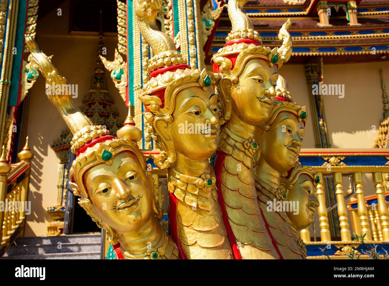 Ancient face of human on naga of Himmapan animal creature of Himavanta ...