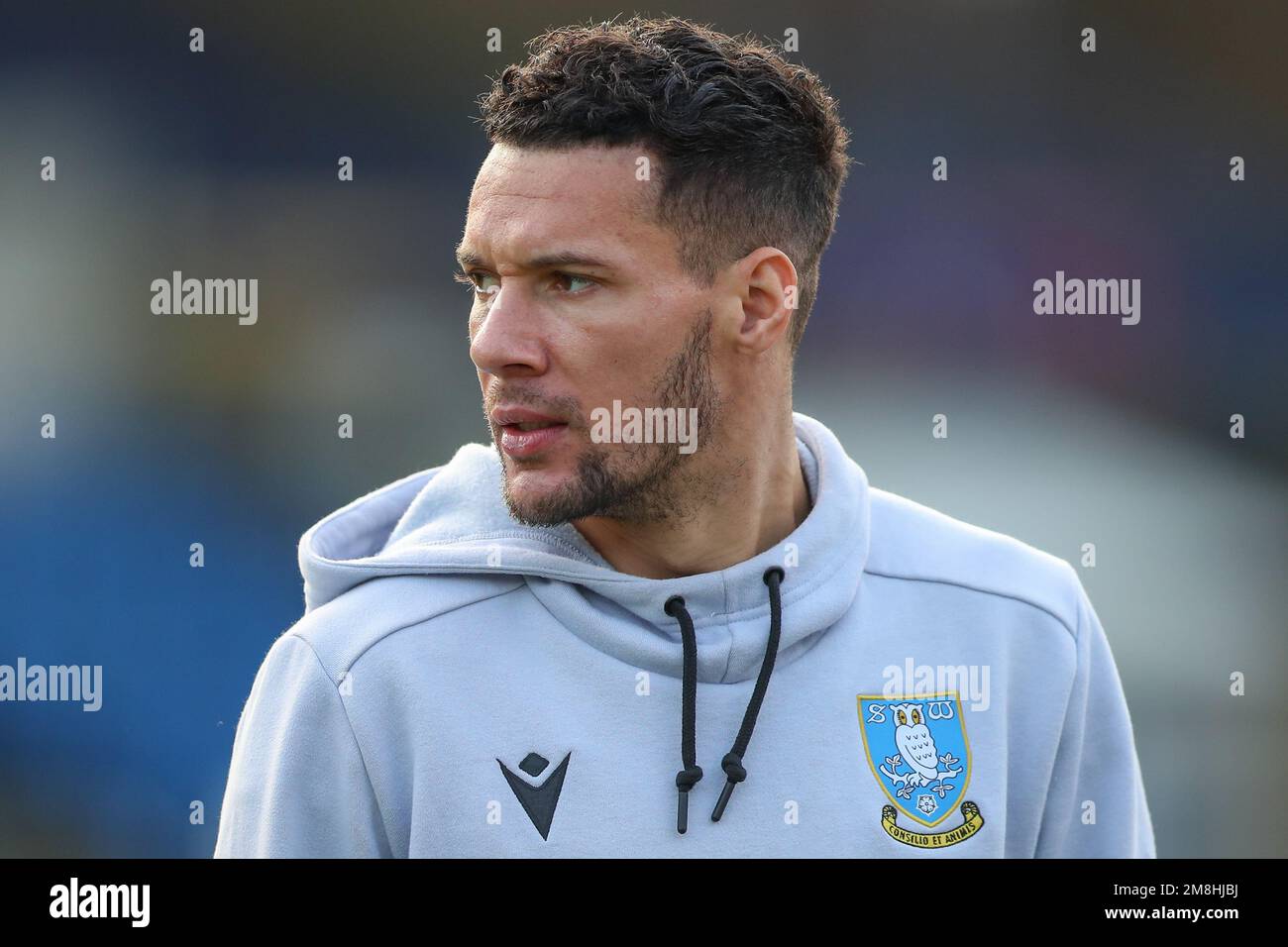 Marvin Johnson #18 of Sheffield Wednesday arrives ahead of the Sky Bet ...