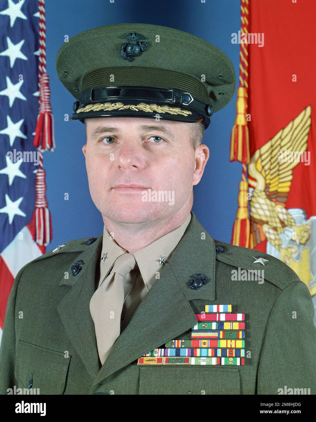 Official portrait of Brigadier General Martin Steele, USMC (covered). Base: Marine Corps Base ...