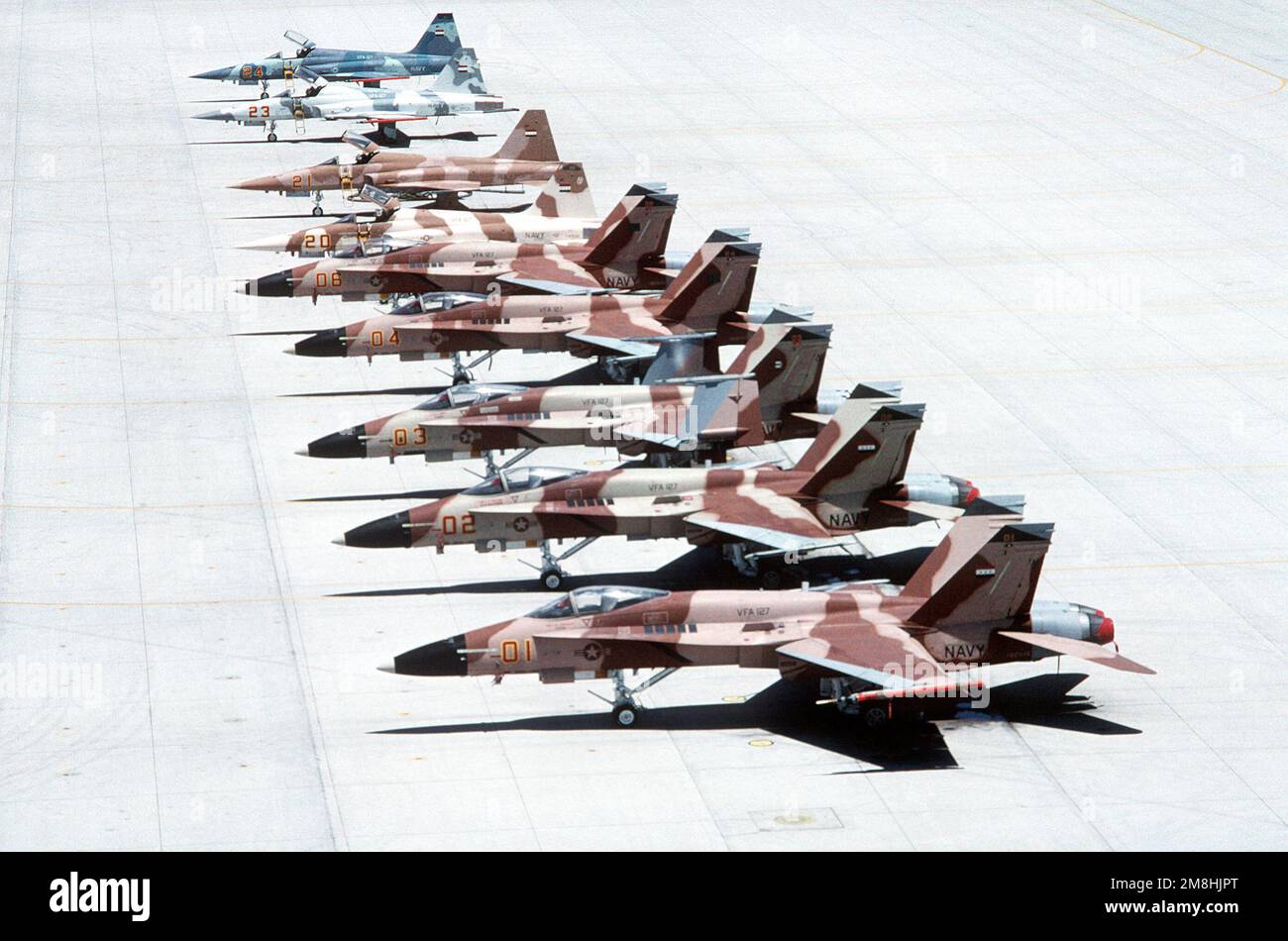 Strike Fighter Squadron 127 (VFA-127) F/A-18A Hornet aircraft ...